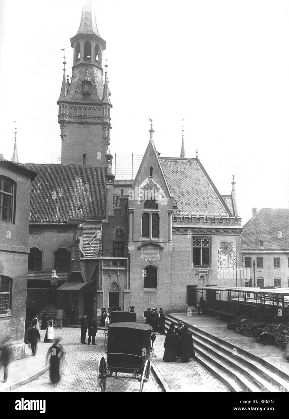 Small square in historic Black and White Stock Photos & Images - Alamy