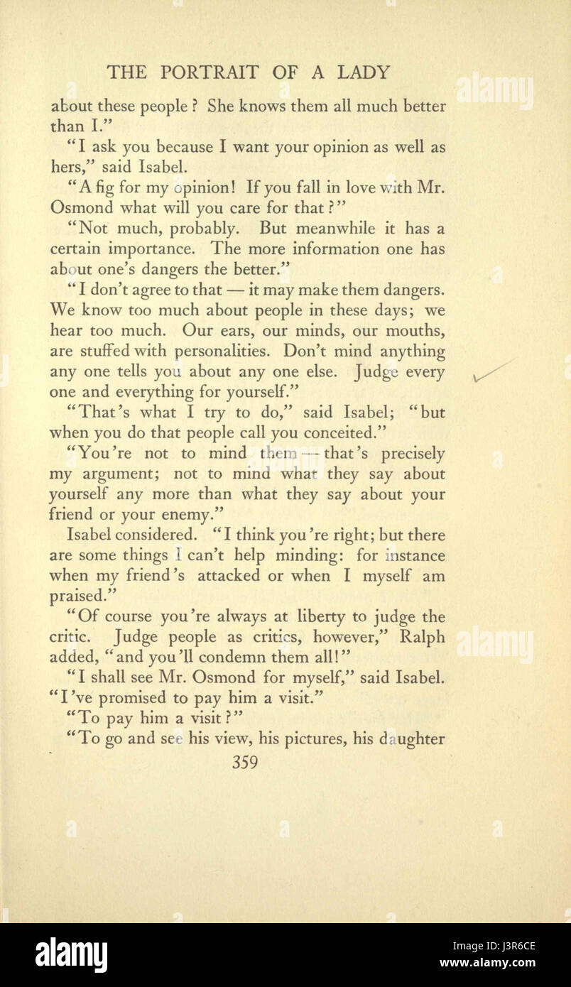 This is a reference to 'James The Portrait of a Lady', a significant ...