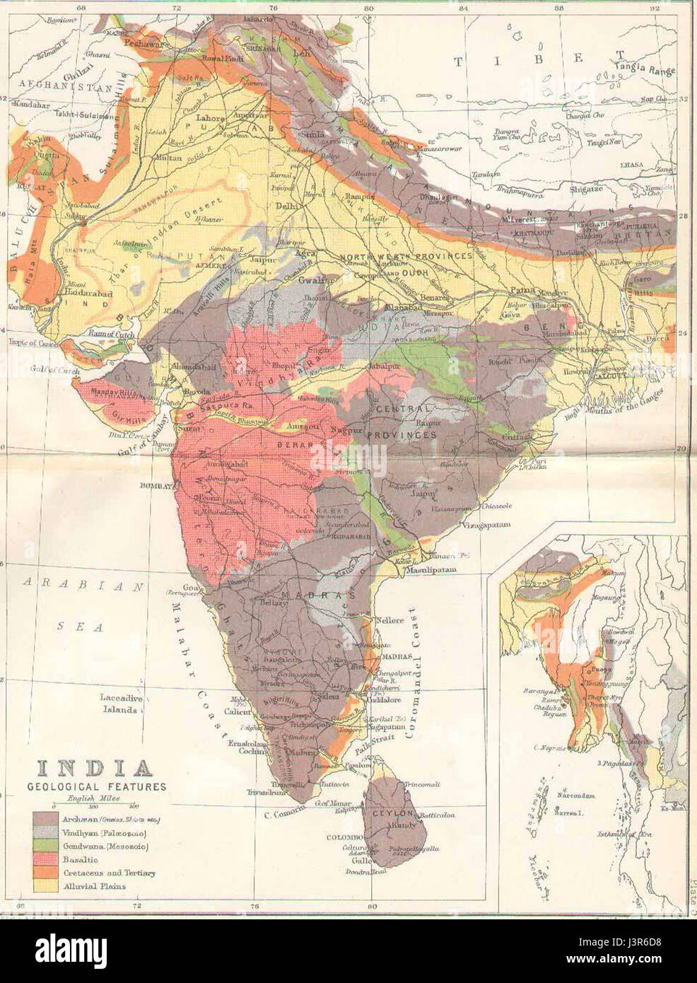 Geological map of india hi-res stock photography and images - Alamy