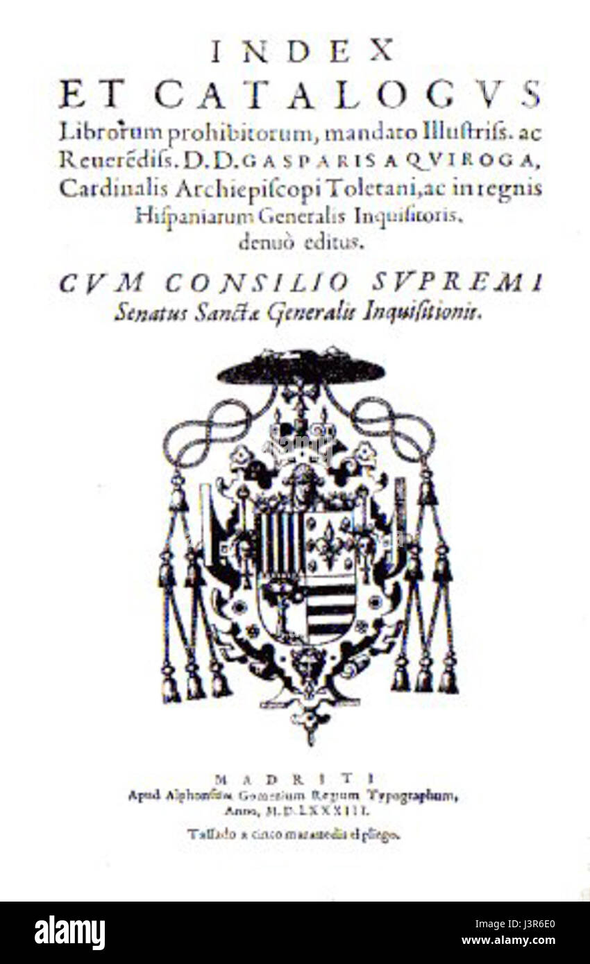 Index librorum prohibitorum Stock Photo - Alamy