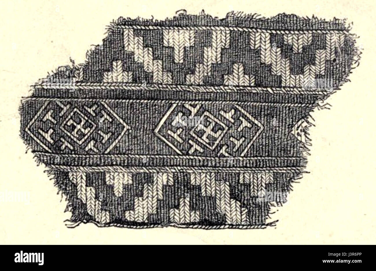The Iron Age Swastika Cloth Strip is a textile artifact featuring the ...