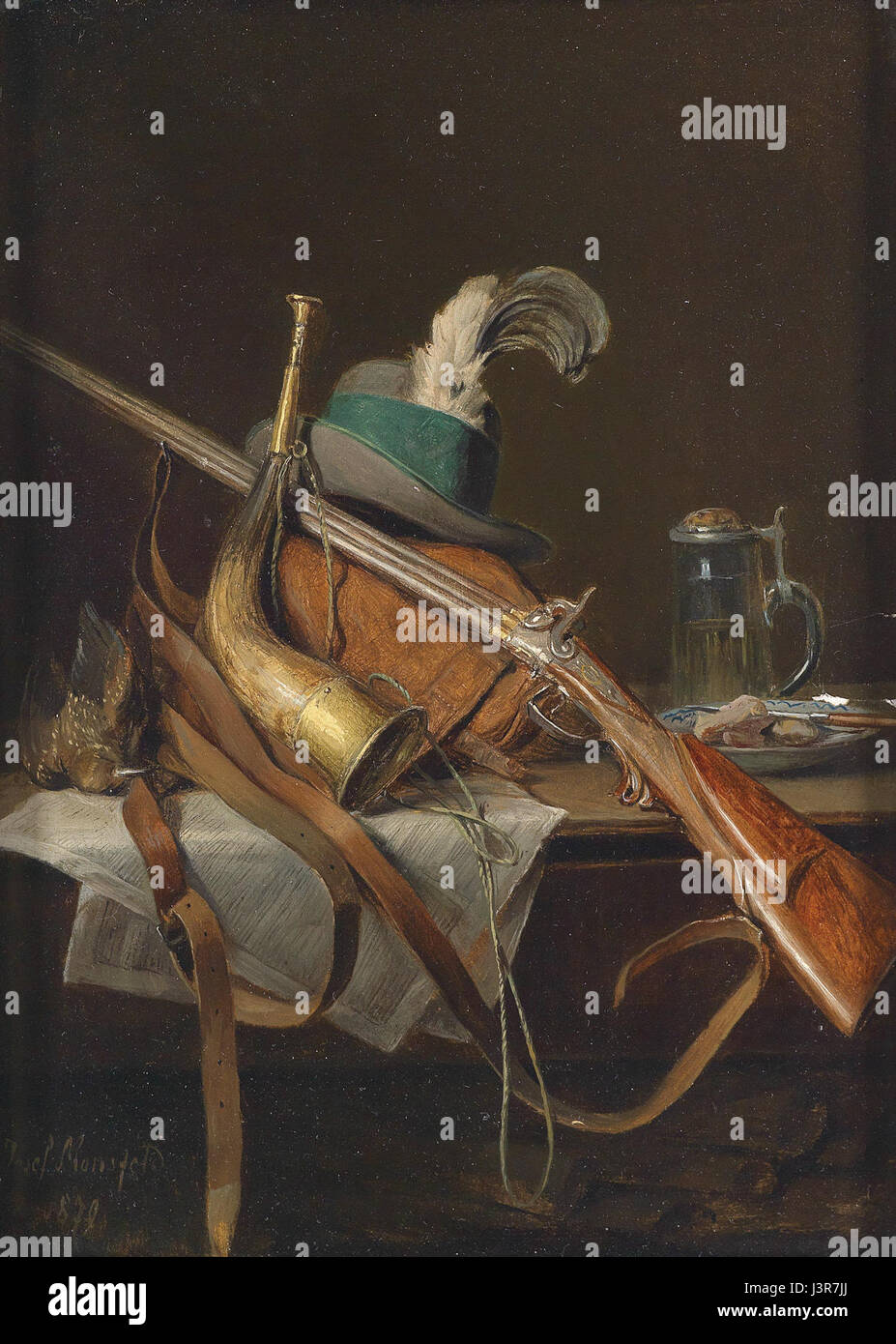 Josef Mansfeld Auseer Jagdstillleben 1879 Stock Photo - Alamy