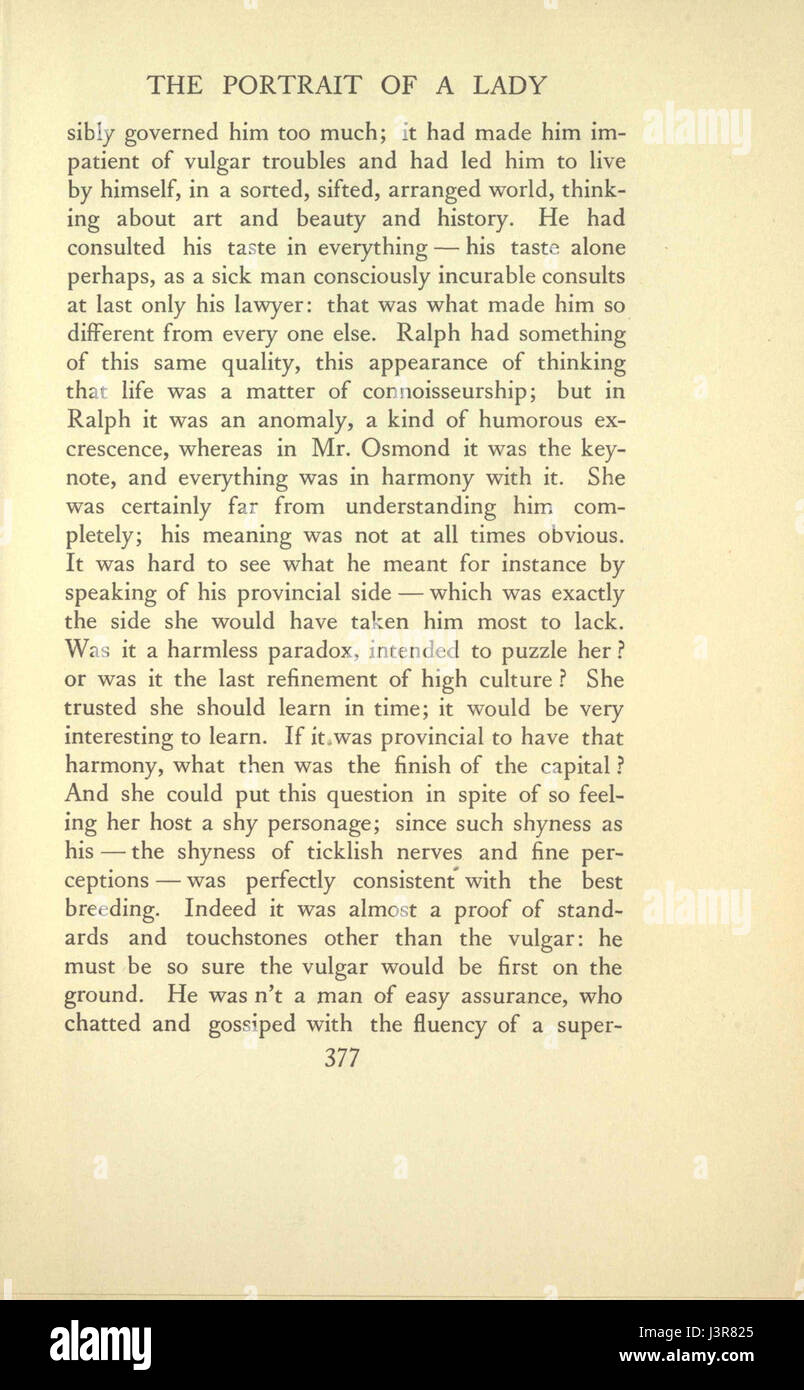This is a reference to Volume I, page 377 of Henry James' novel 'The ...