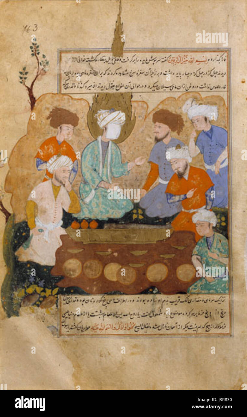 The artwork titled *Isa bringing heavenly food* depicts a religious or ...