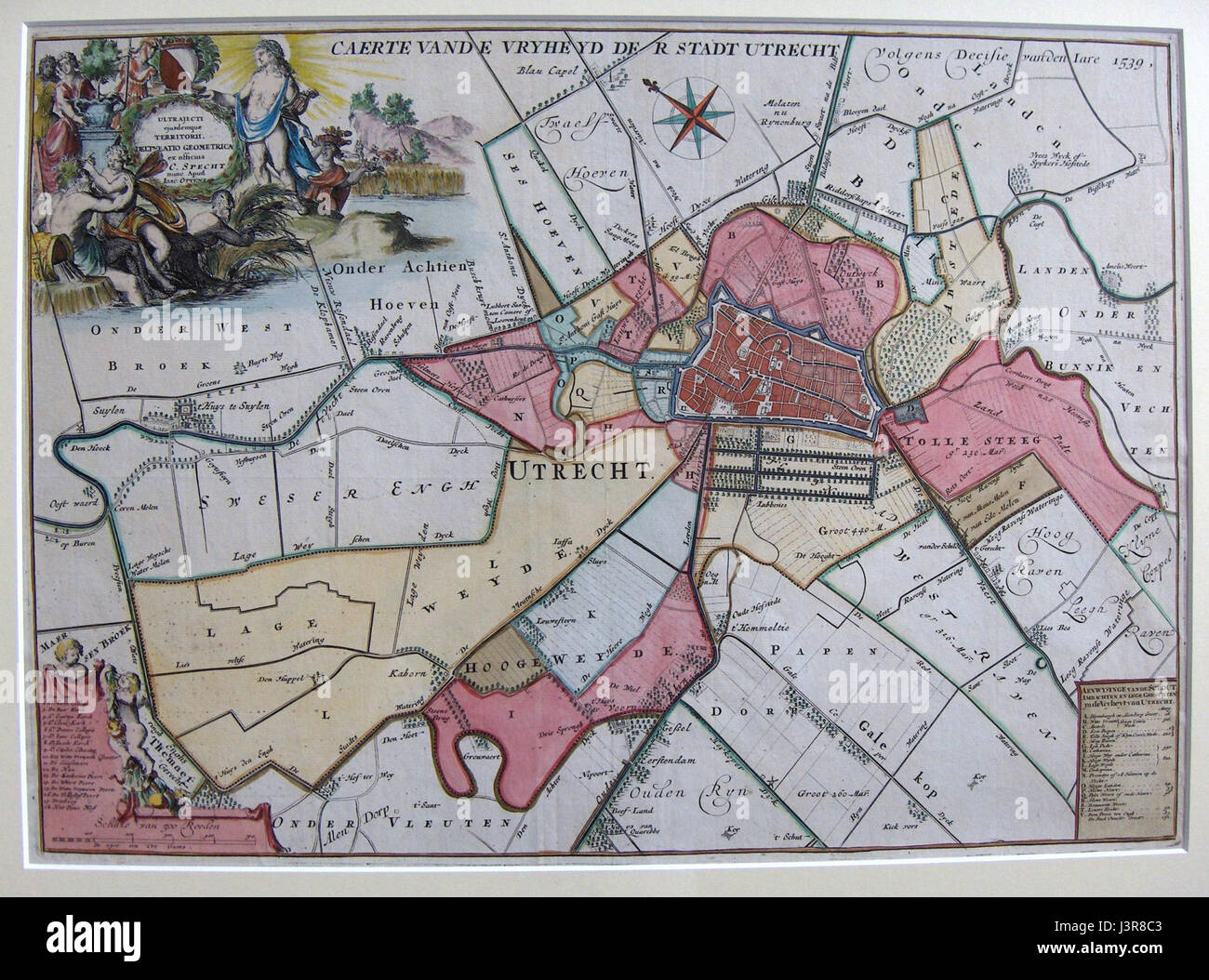This map from around 1708 shows the city liberties (stadsvrijheid) of ...