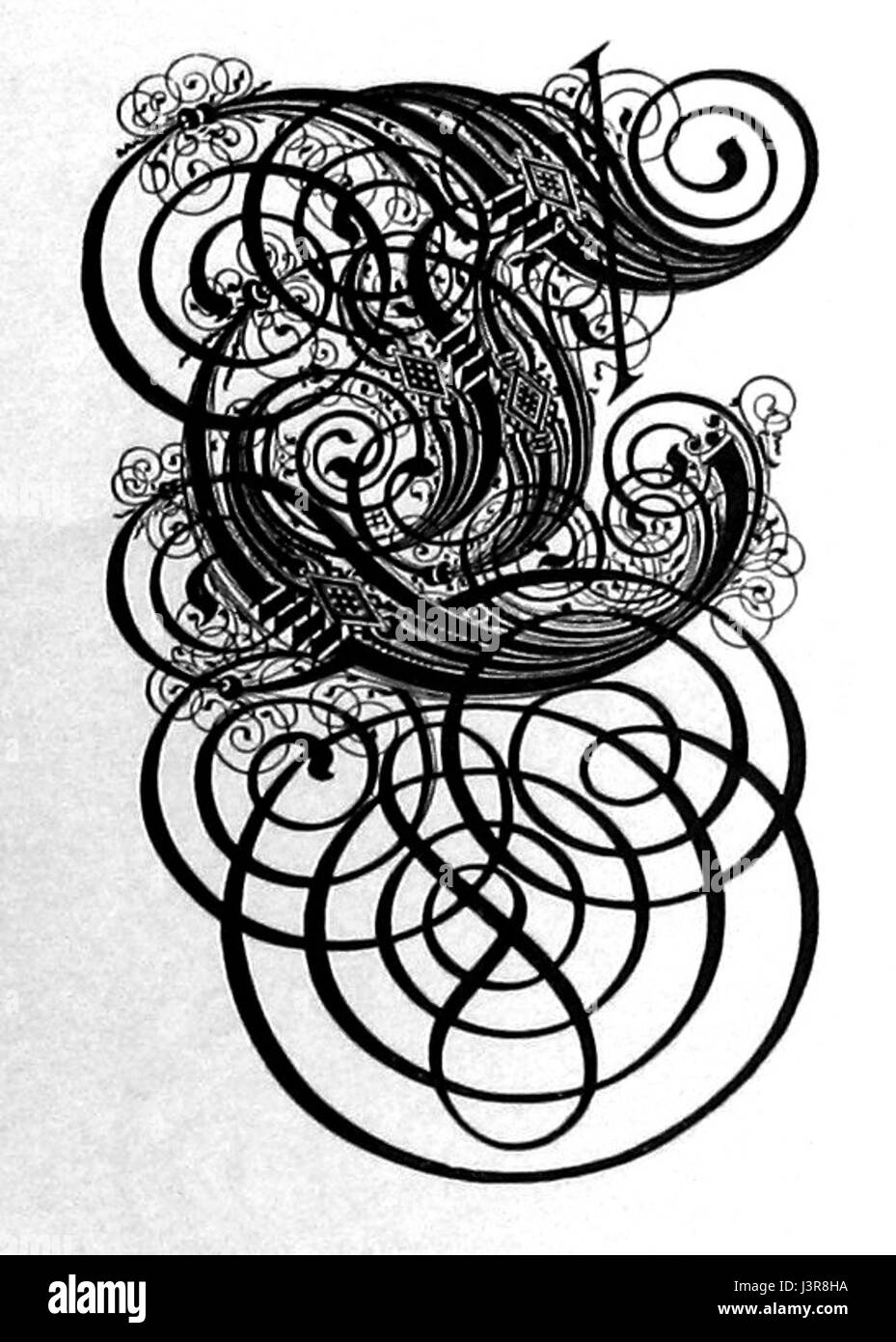 Initial typography Black and White Stock Photos & Images - Alamy