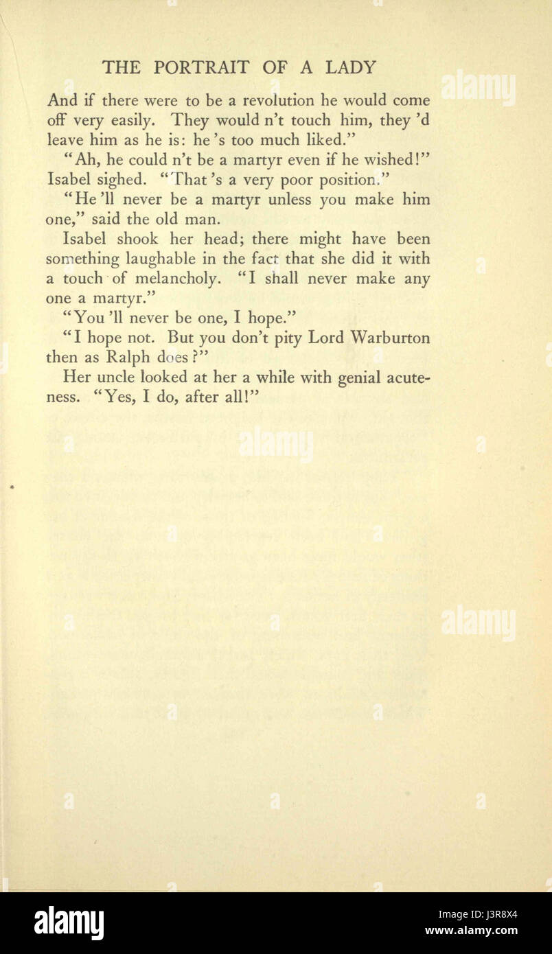 James The Portrait of a Lady, vol. I, p. 103 Stock Photo - Alamy