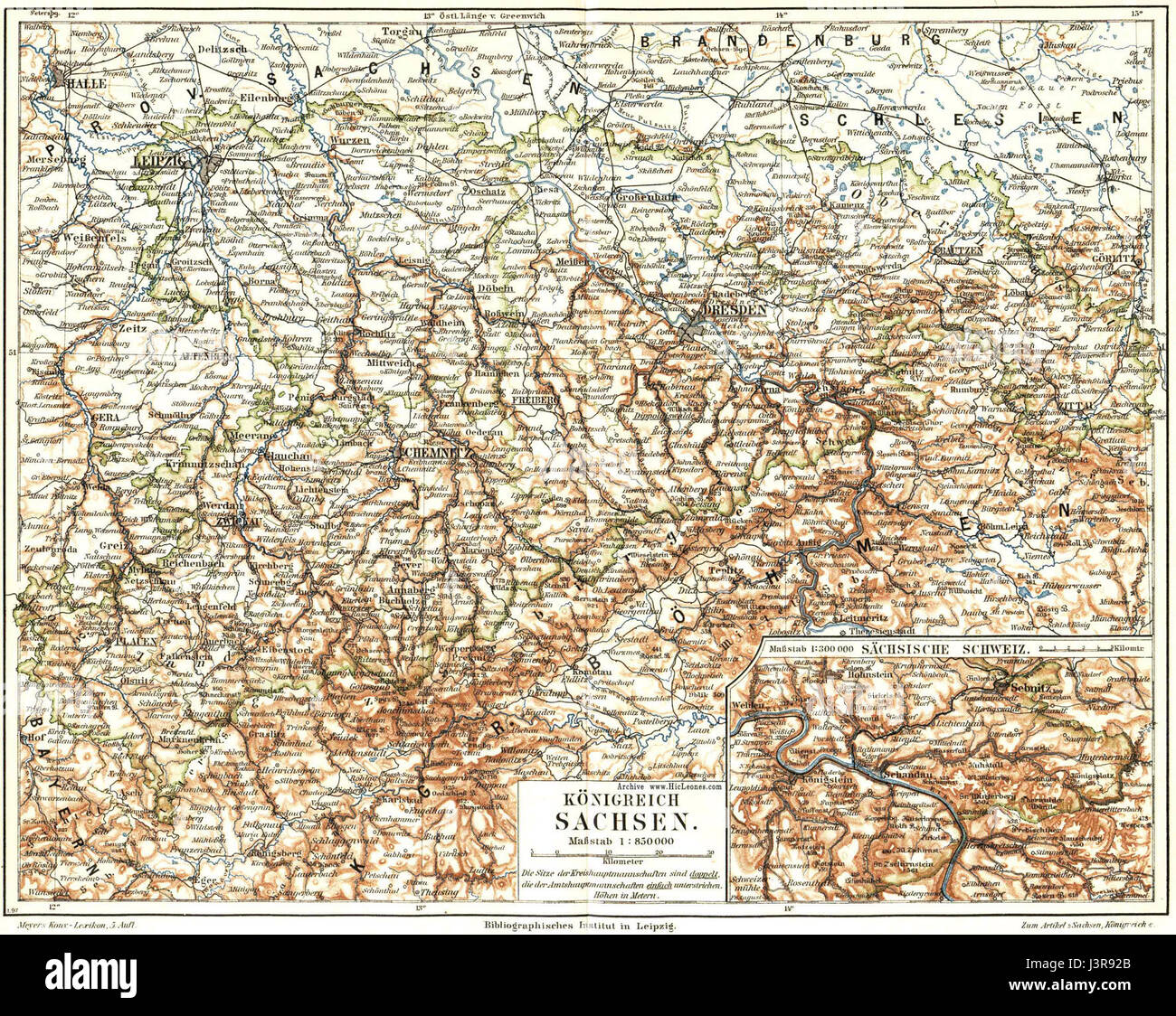 Kingdom of Saxony 1815 1918 Stock Photo - Alamy