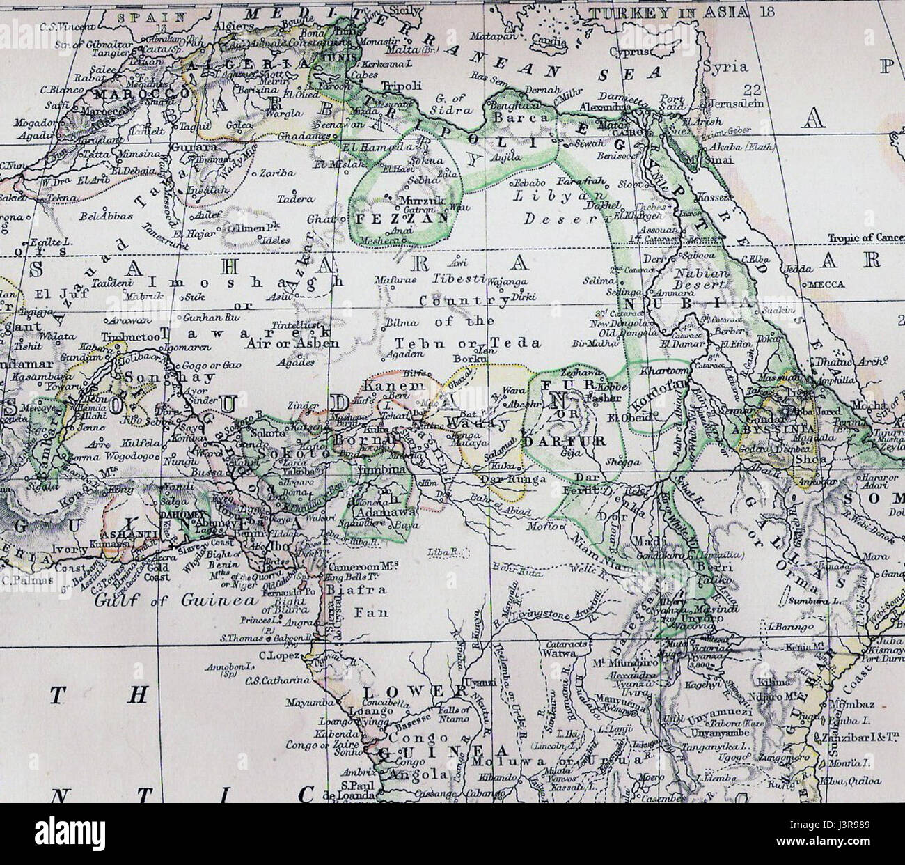 Africa political divisions map hi-res stock photography and images - Alamy