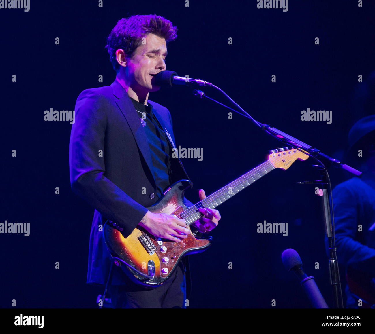 John Mayer performing at Madison Square Garden Featuring: John Mayer ...