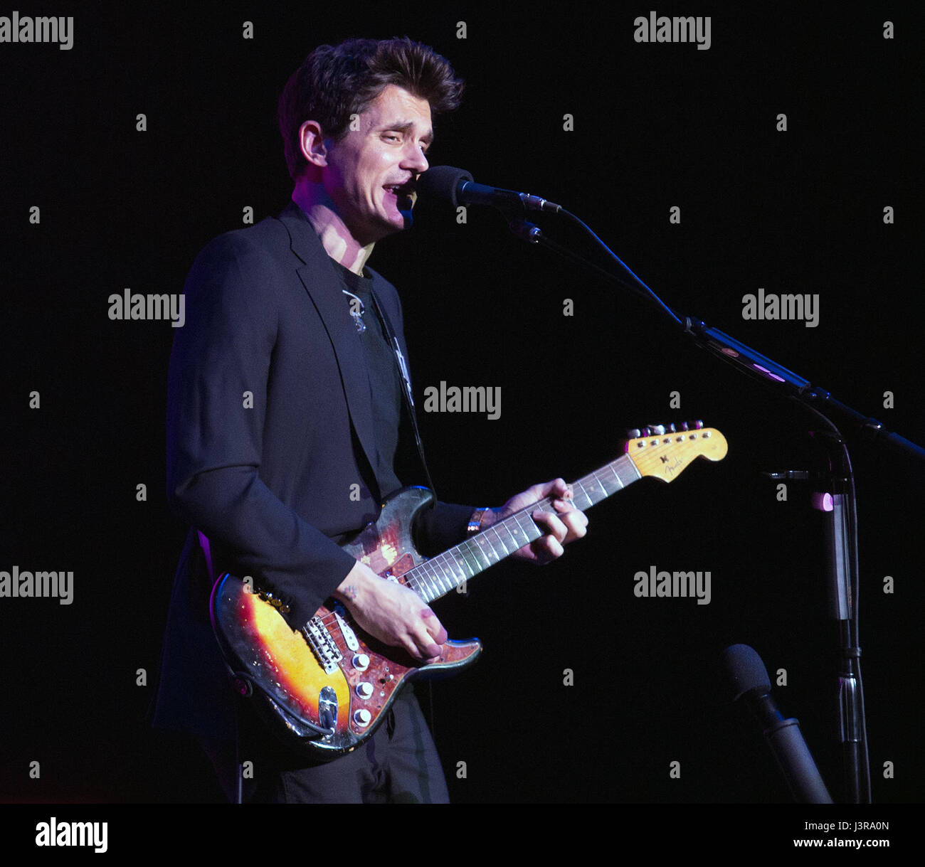 John Mayer performing at Madison Square Garden Featuring: John Mayer ...