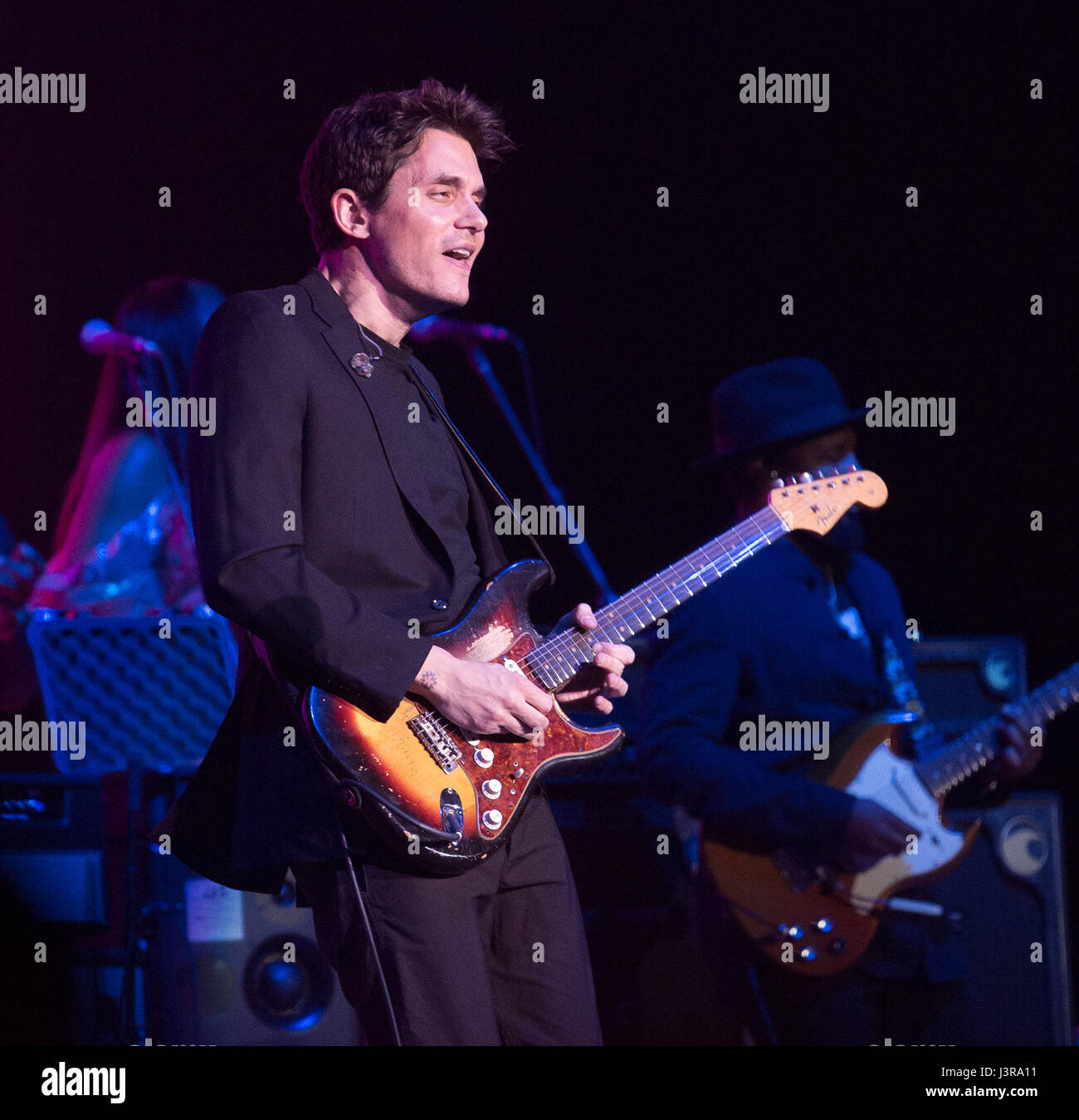 John Mayer performing at Madison Square Garden Featuring: John Mayer ...