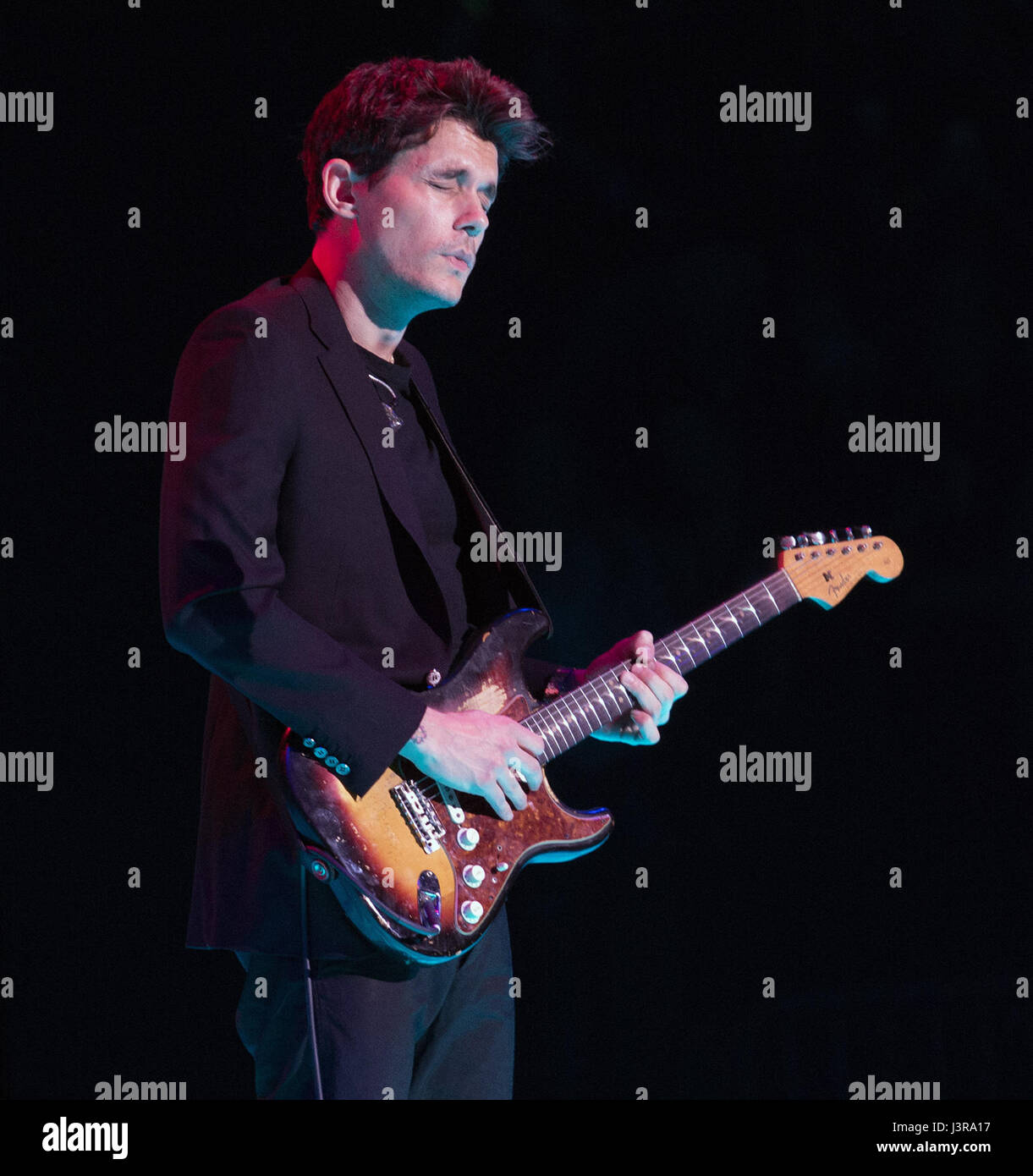 John Mayer performing at Madison Square Garden Featuring: John Mayer ...