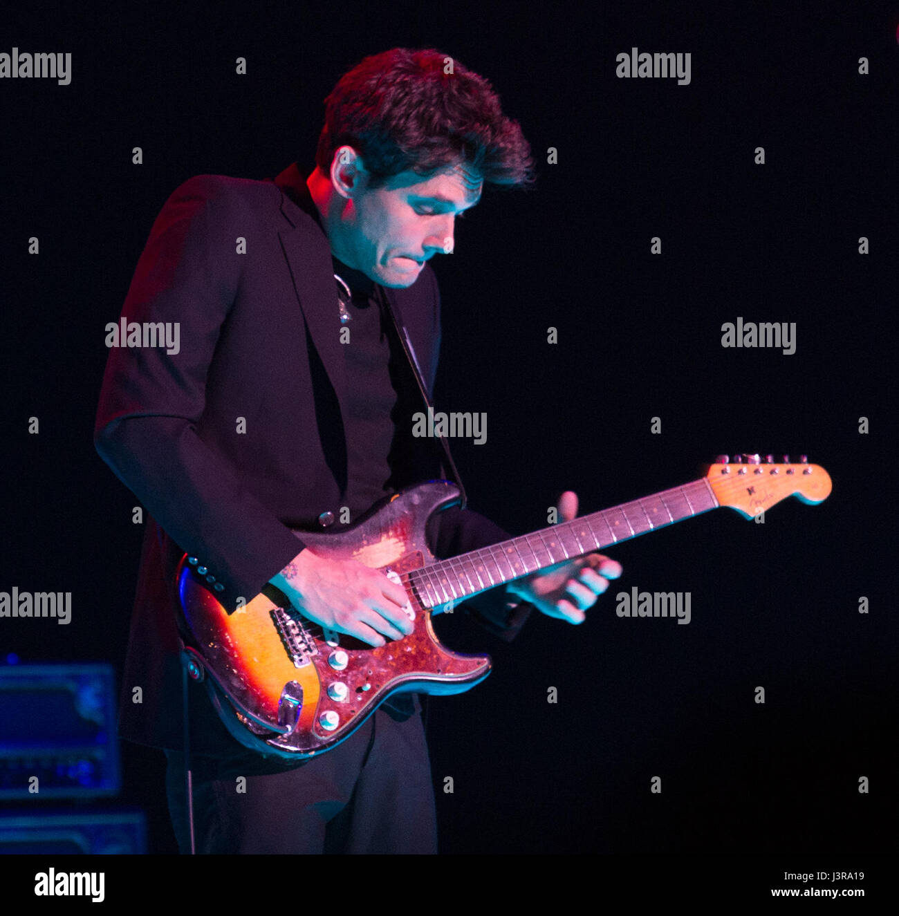 John Mayer performing at Madison Square Garden Featuring: John Mayer ...