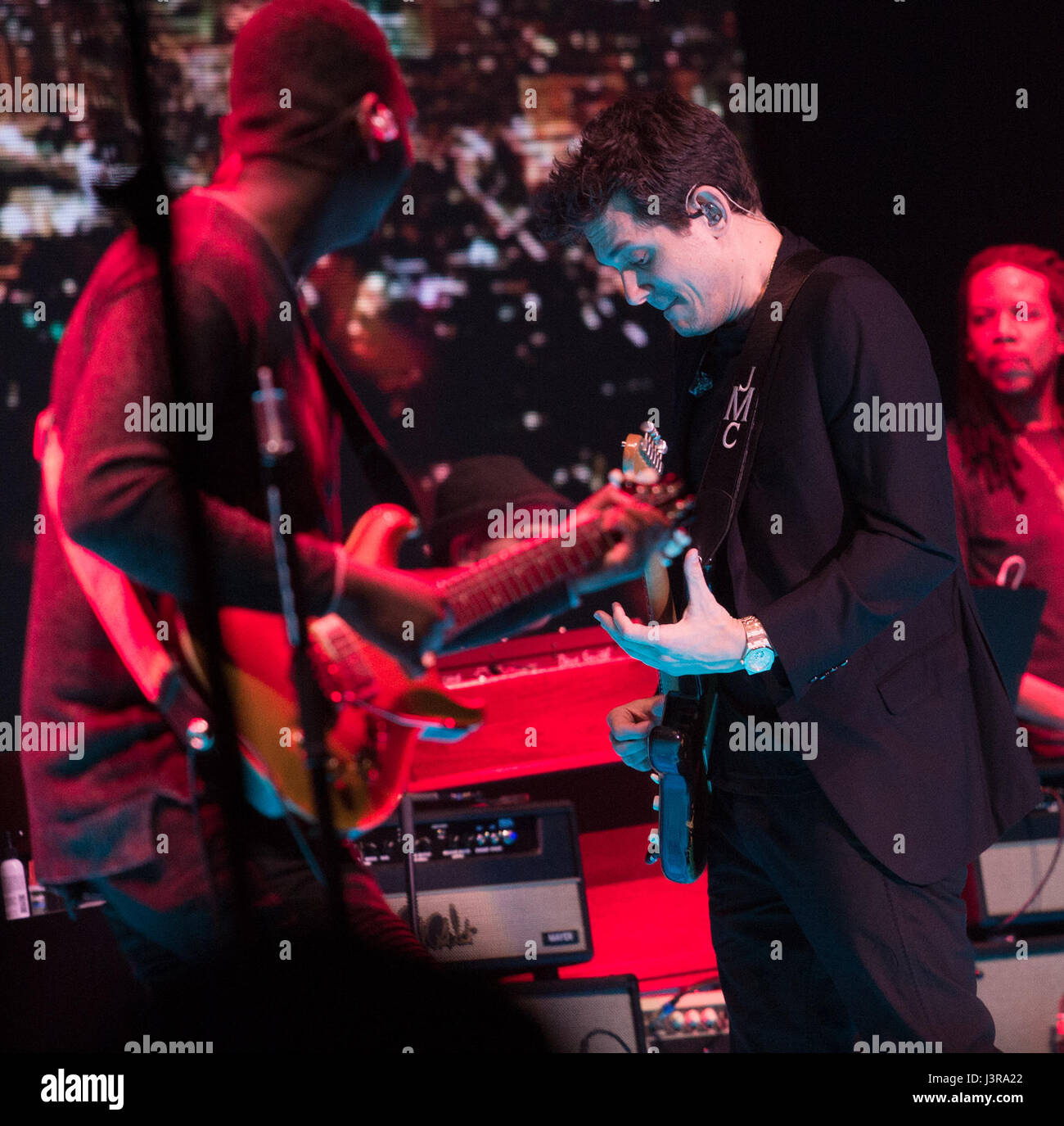 John Mayer performing at Madison Square Garden Featuring: John Mayer ...