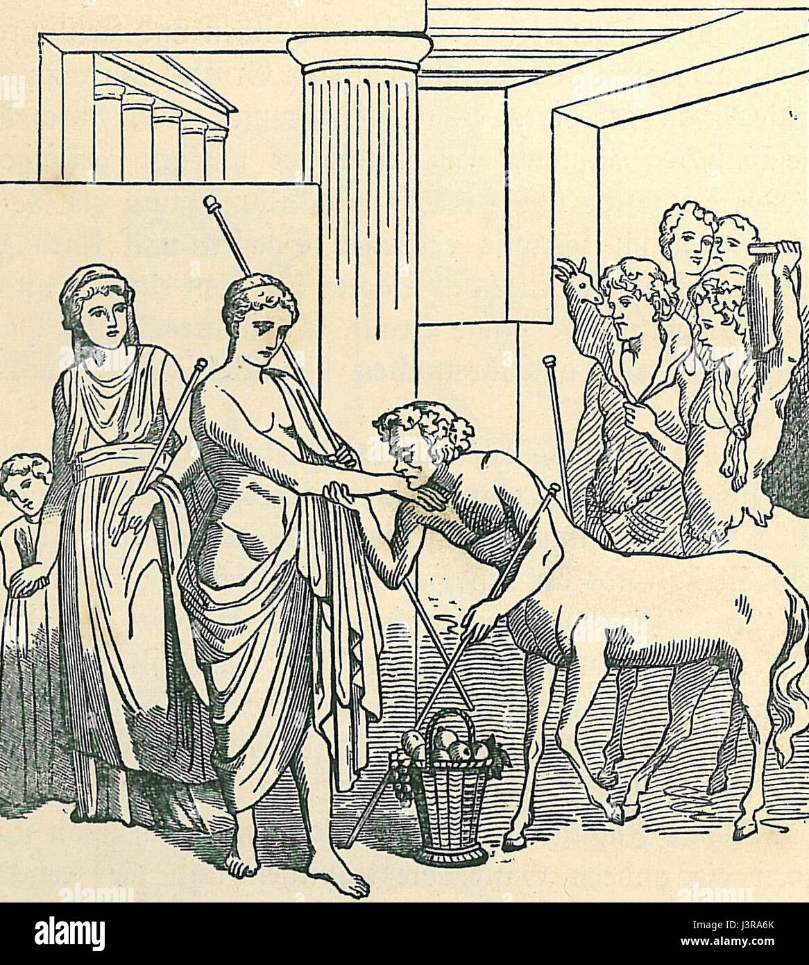 This artwork, 'Kentauren bei der Hochzeit des Perithoos', depicts the ...