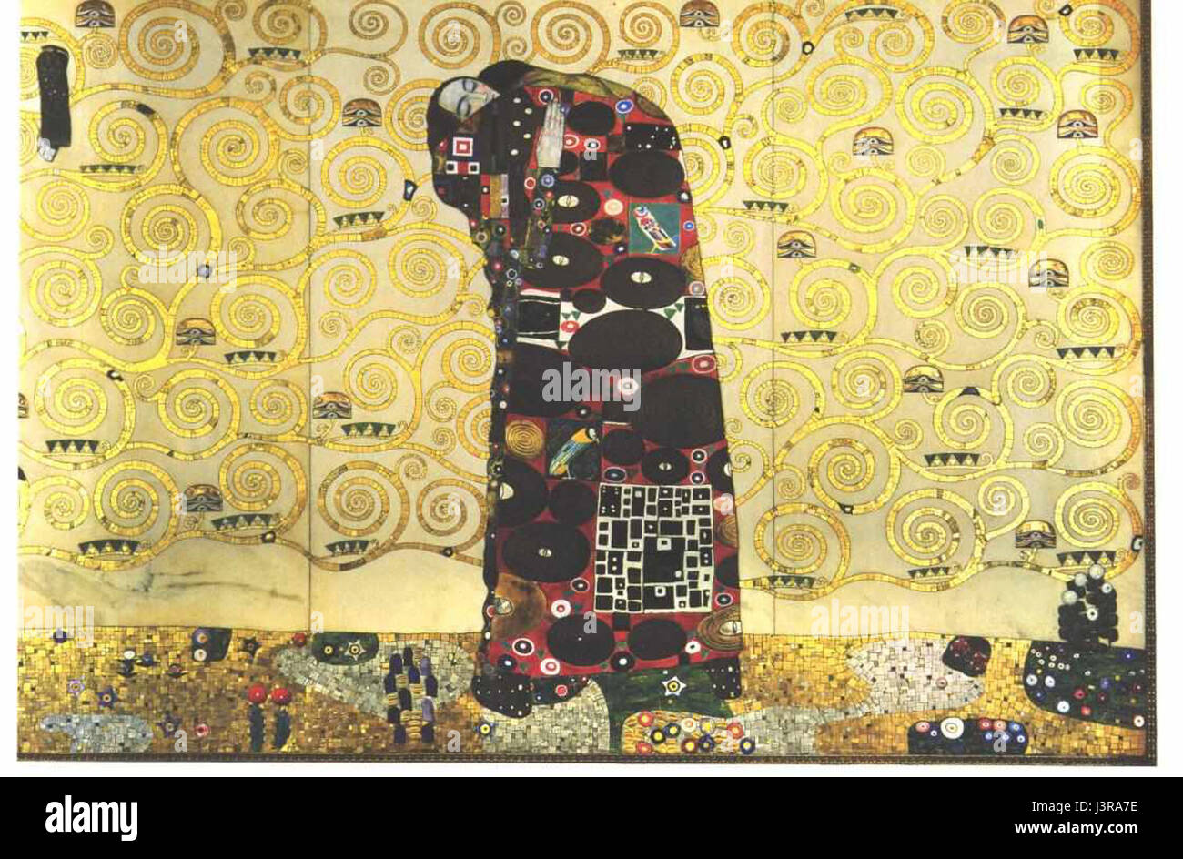 Gustav Klimt's Werkvorlage zum Stocletfries, specifically the Umarmung ...