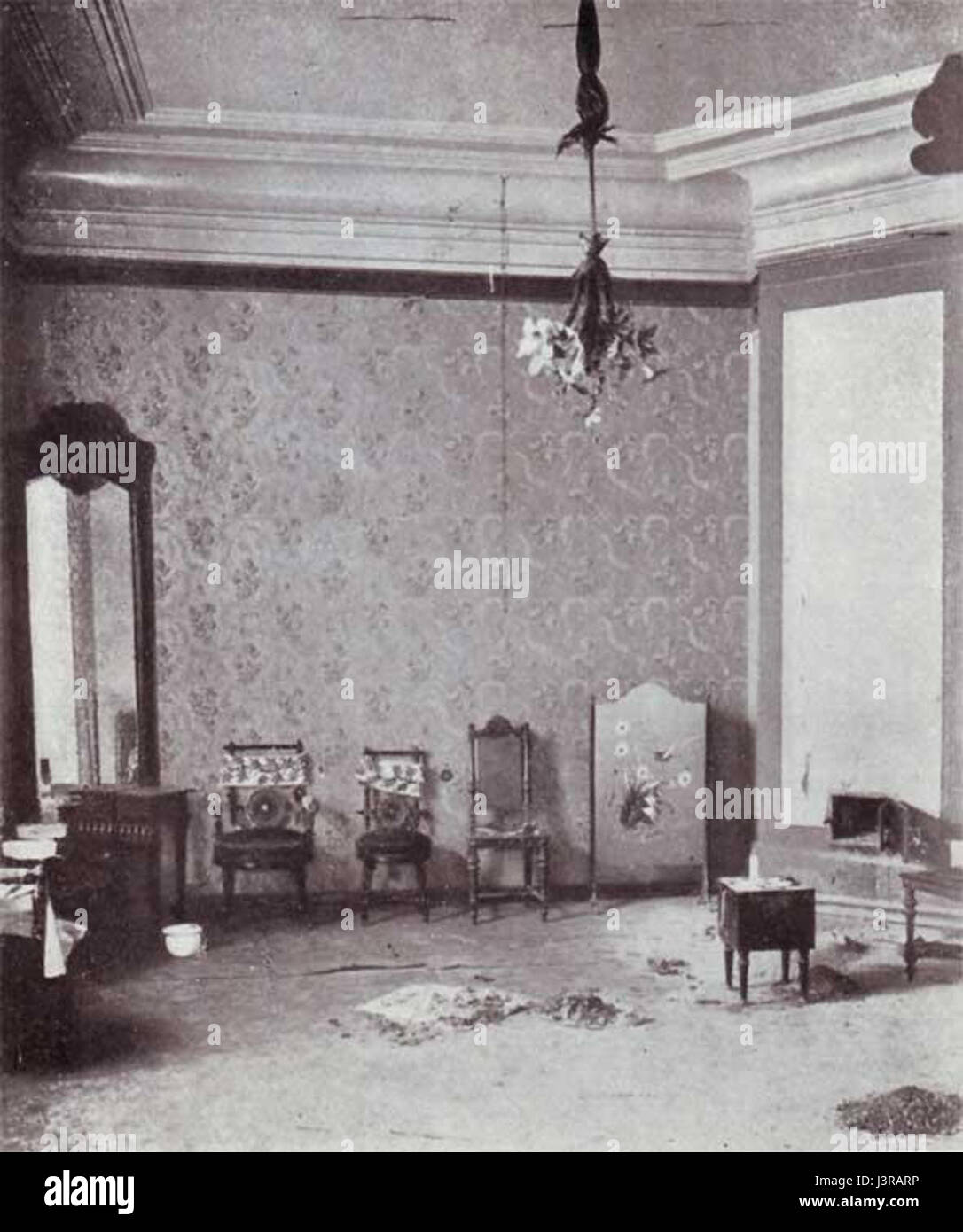 This image shows the Princesses' room in the Ipatiev House ...
