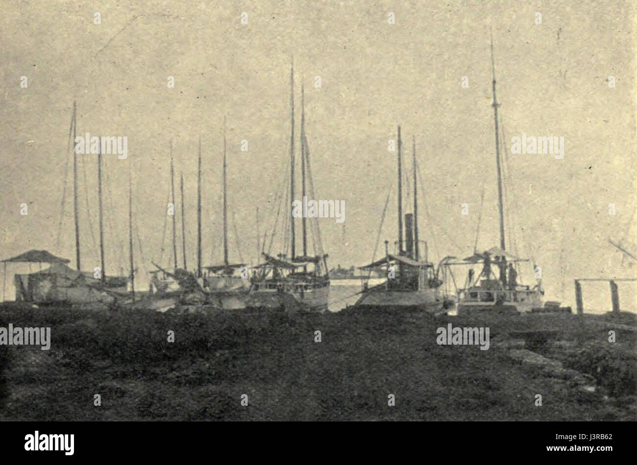 This refers to a painting by Clement Lindley Wragge depicting island ...