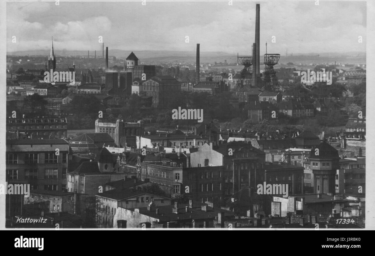 Kattowitz Panorama Stock Photo - Alamy