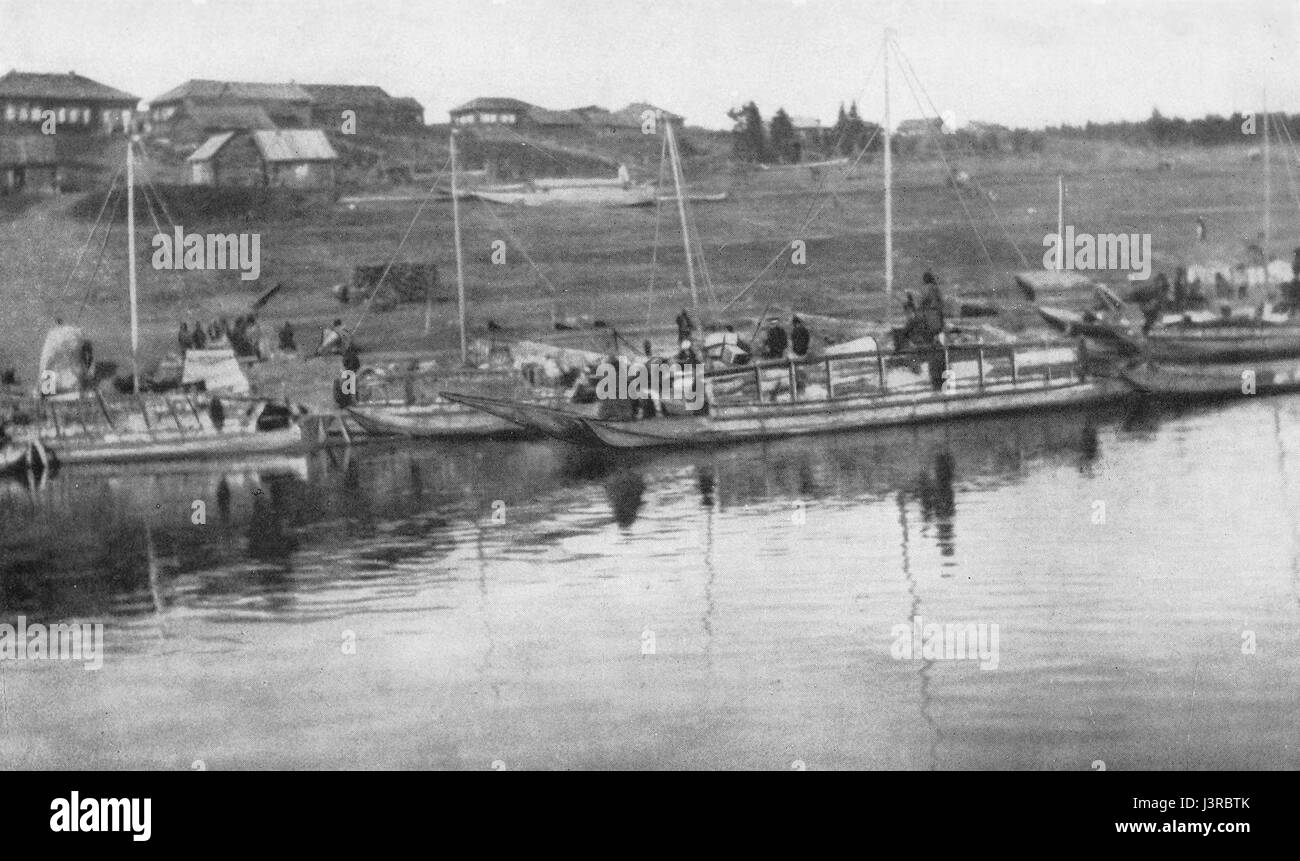 Ket boats in 1914 represent the traditional watercraft used by the Ket ...