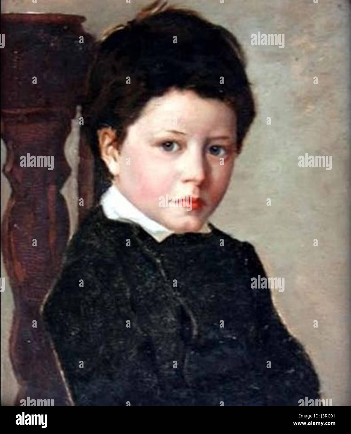 Knabe mit schwarzem Haar Stock Photo - Alamy