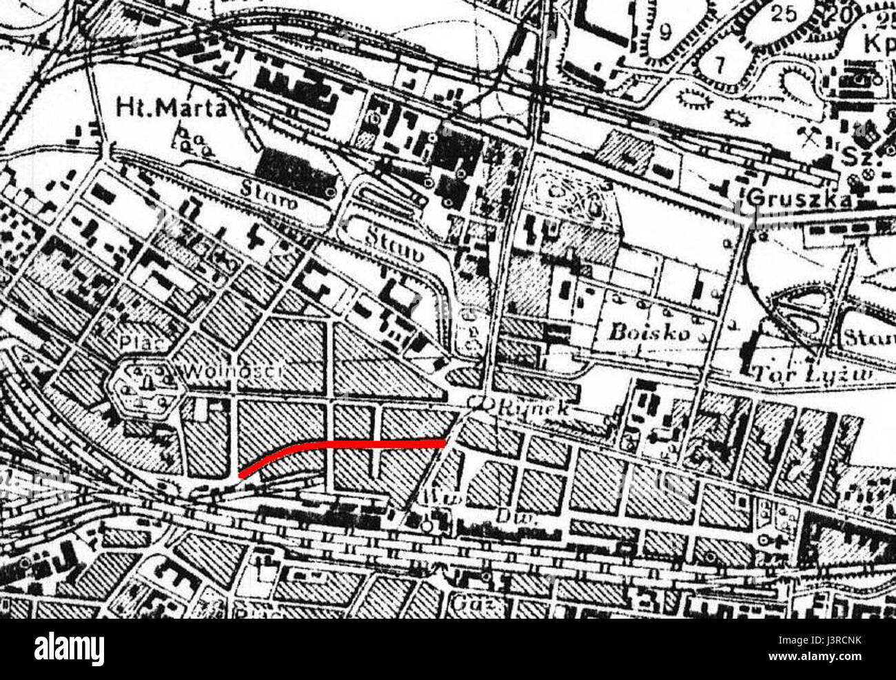 Old map of katowice hi-res stock photography and images - Alamy
