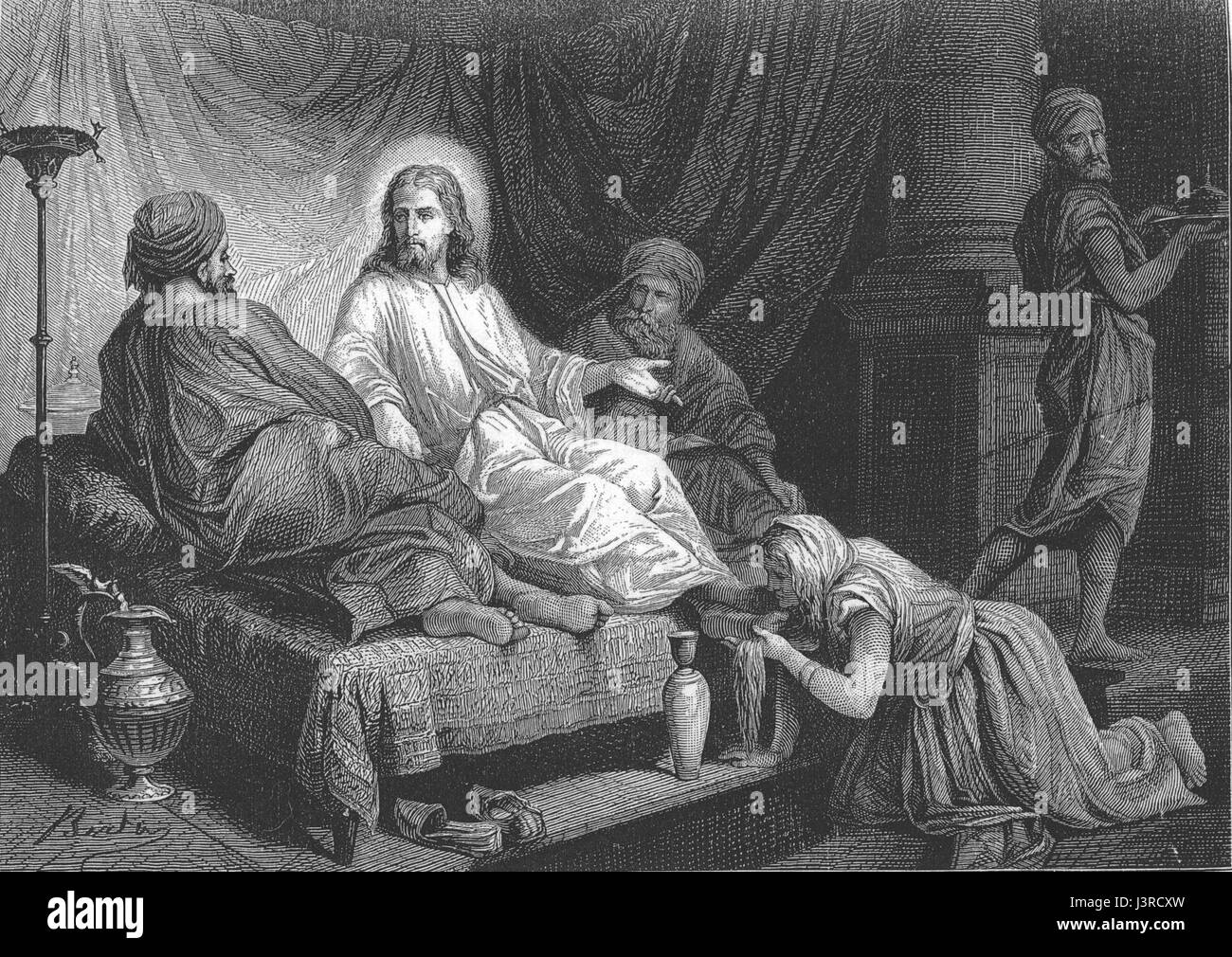 Anointing Of Jesus Painting High Resolution Stock Photography and ...