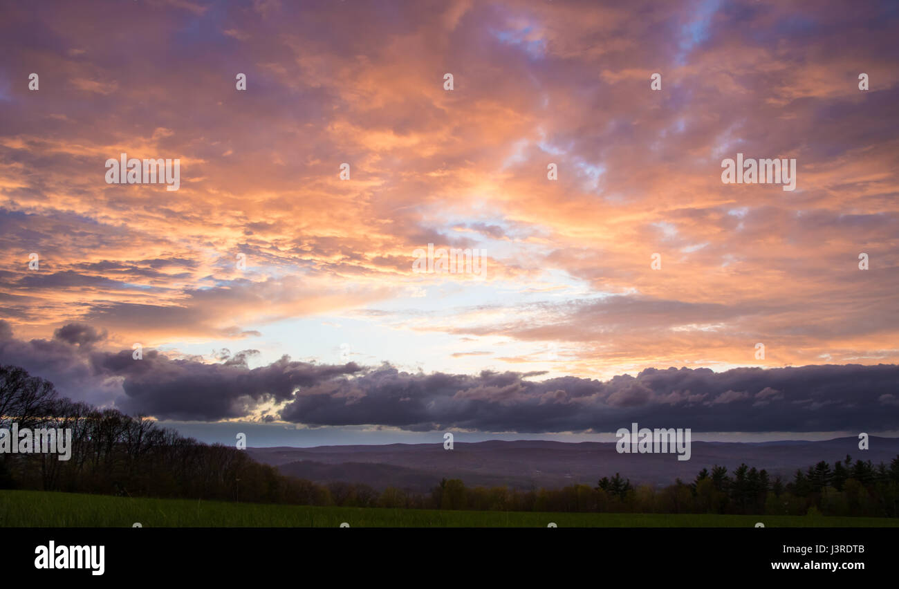 Beautiful Sunset over Mountains Stock Photo - Alamy