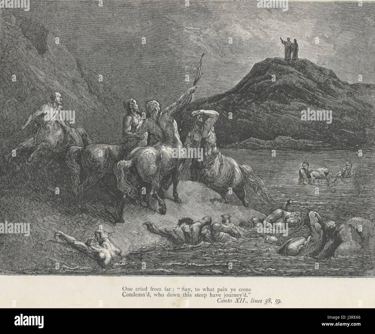 Inferno Canto 12 verses 58 59 Stock Photo - Alamy