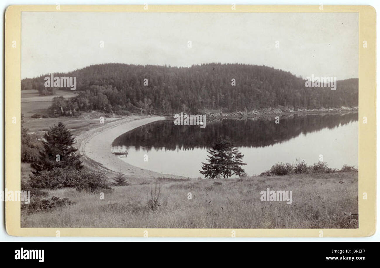 This 1895 photograph by A.H. Folsom depicts an Indian Bar, showcasing a ...