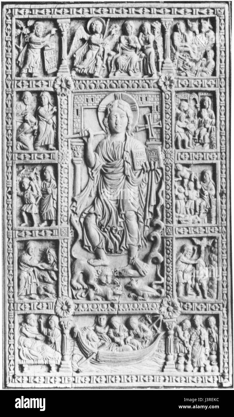 The ivory book cover MS Douce 176 is a historical artifact that ...