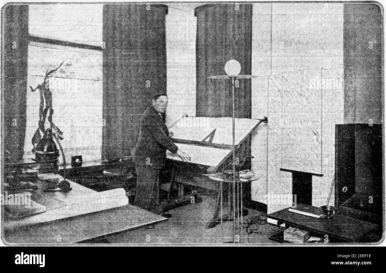 Jan Wils in his The Hague office 1928 Stock Photo - Alamy