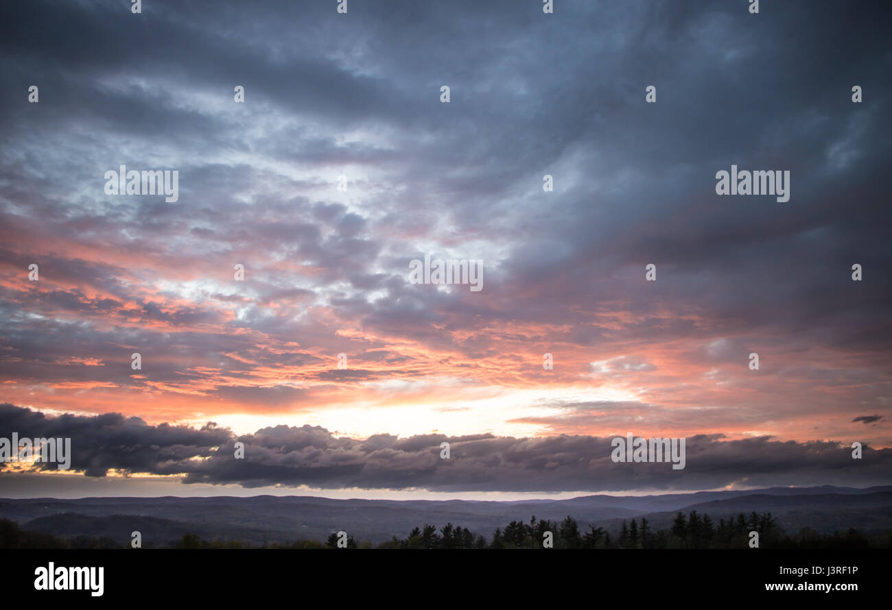 Beautiful Sunset over Mountains Stock Photo - Alamy