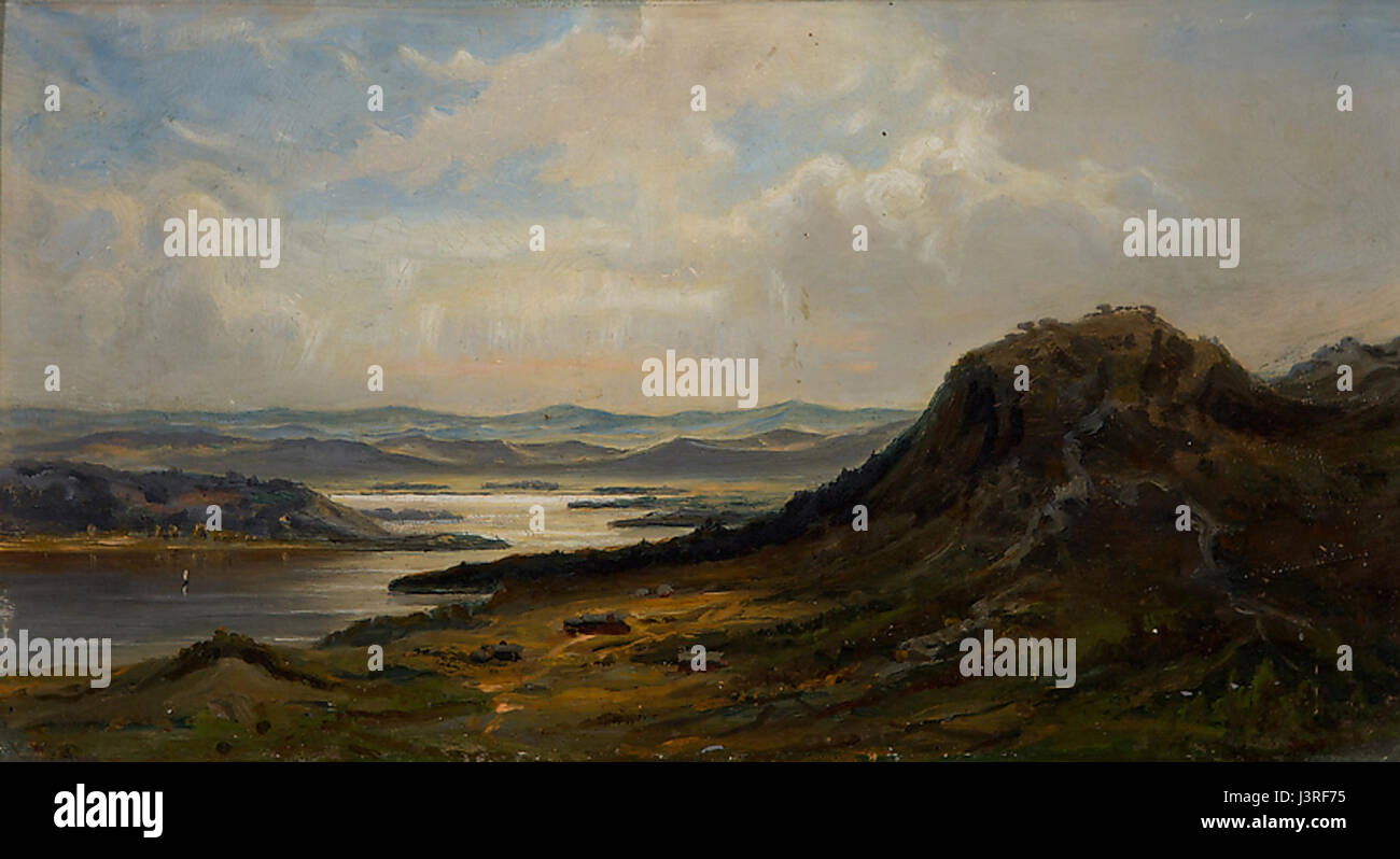 'Maisema Lapista (Saamenmaa)' by Johan Knutson is a landscape painting ...