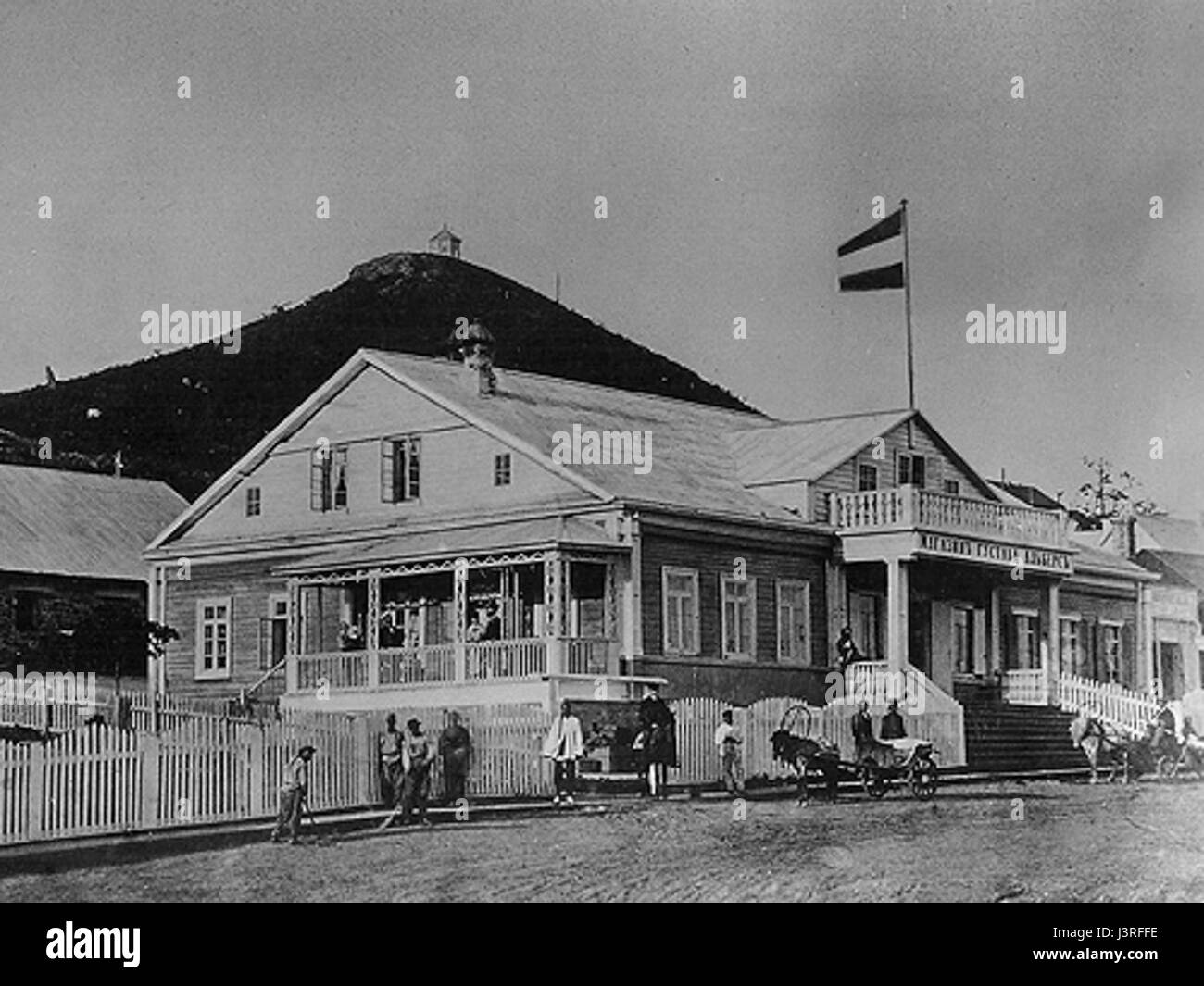 An image or photograph of a wooden house, *KA Holzhaus*, built in 1876 ...