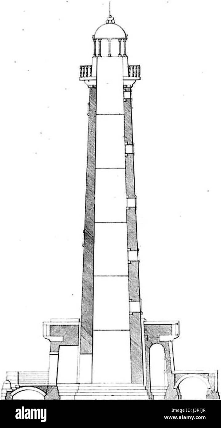 The cross-section of the J.C.J. van Speijk lighthouse, designed by J.D ...