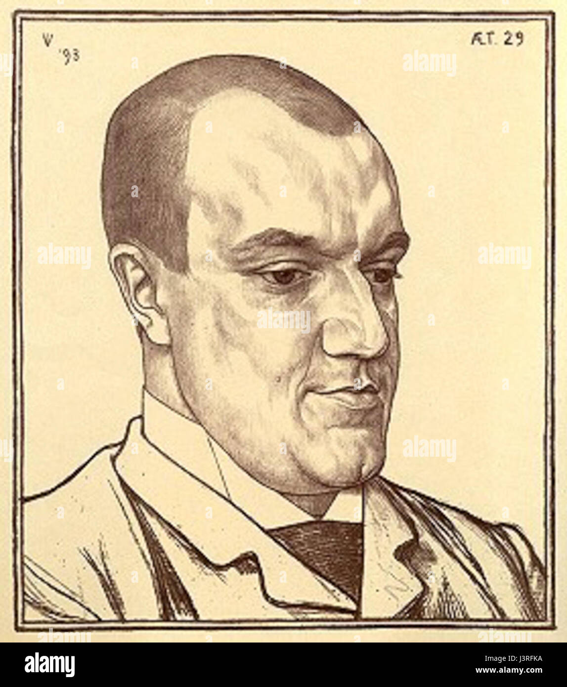 Portrait of Jan Veth, a Dutch painter and art historian, known for his ...