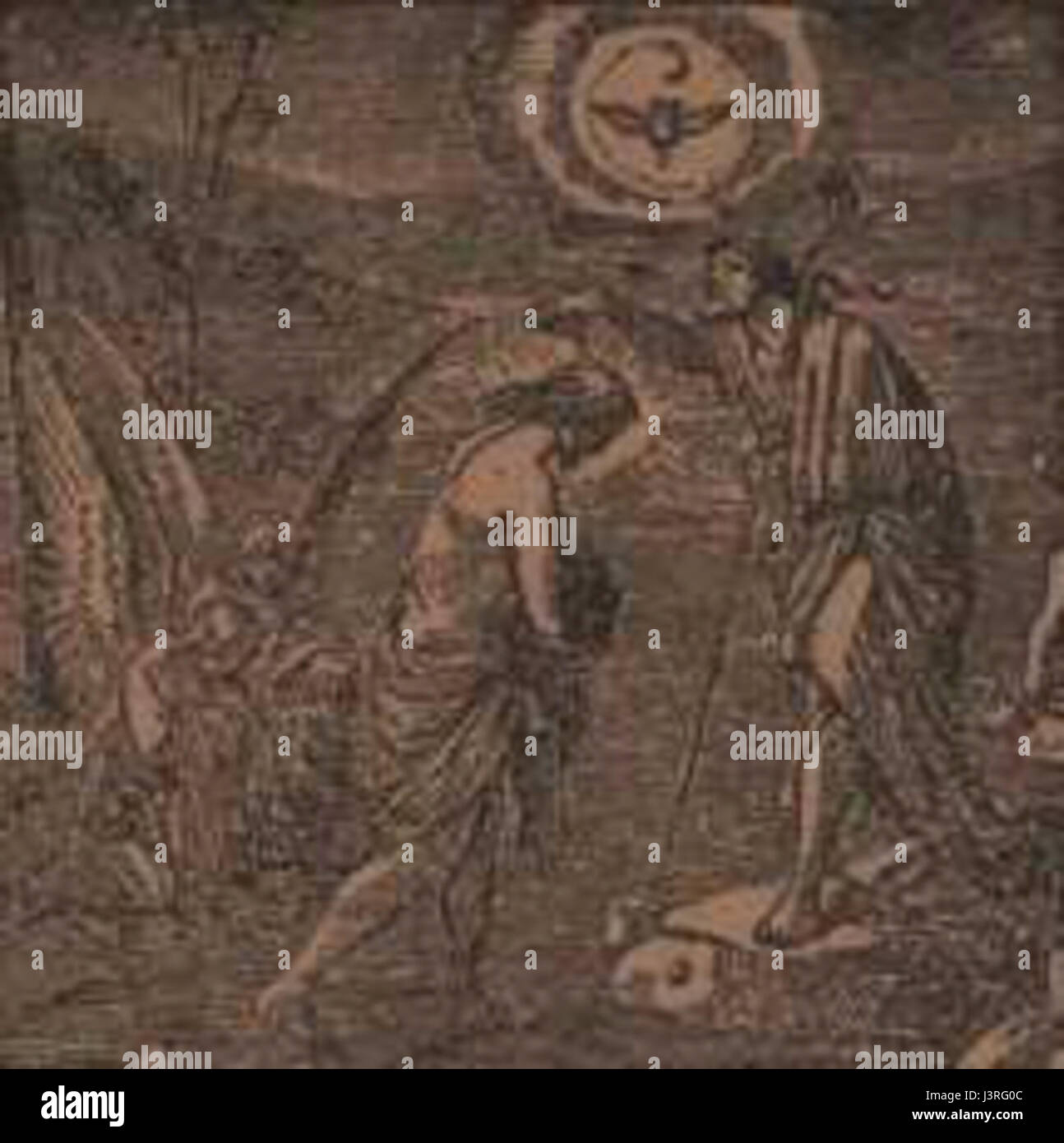 This image illustrates the scene of Jesus' baptism as depicted in an ...