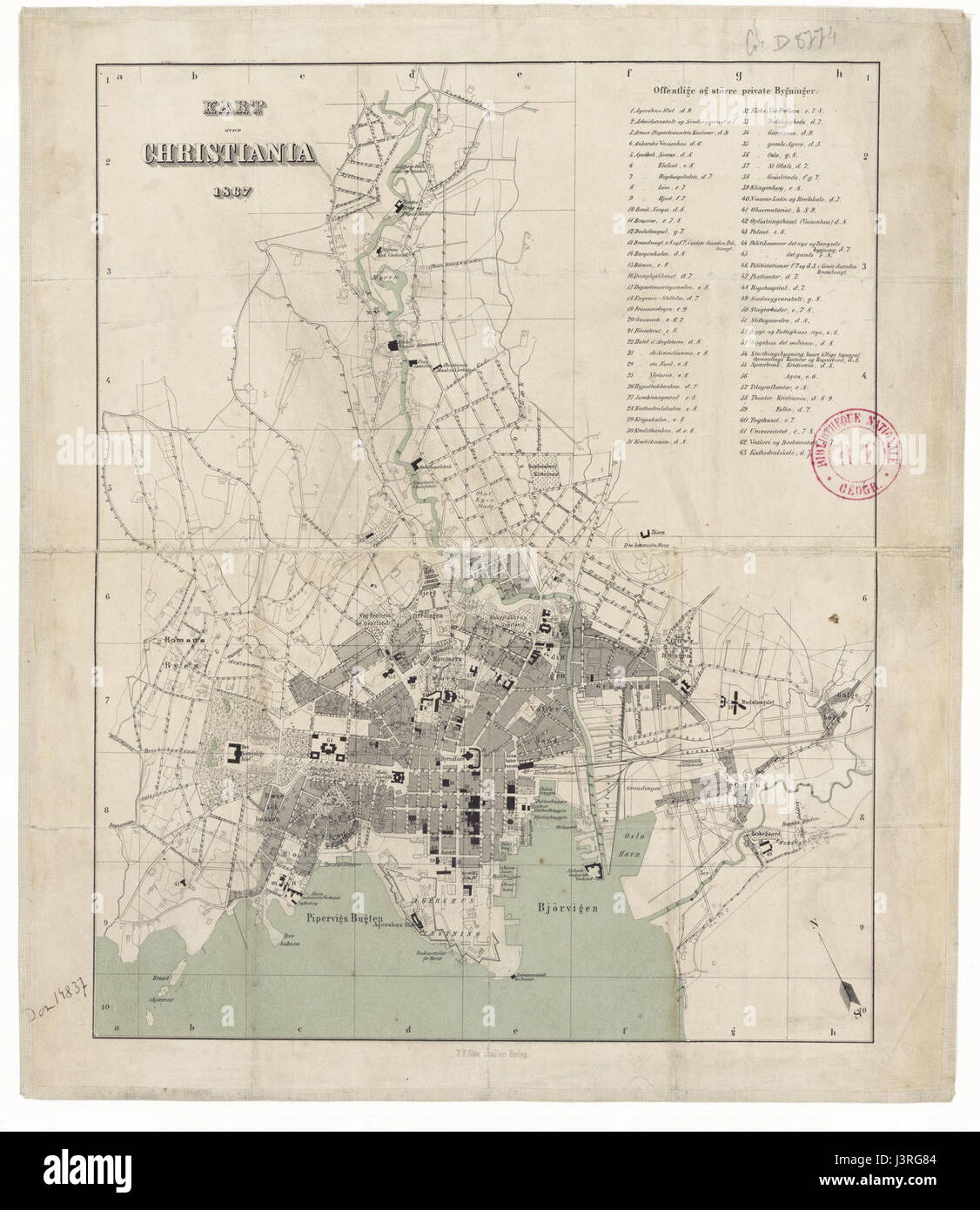 Map of christiania hi-res stock photography and images - Alamy