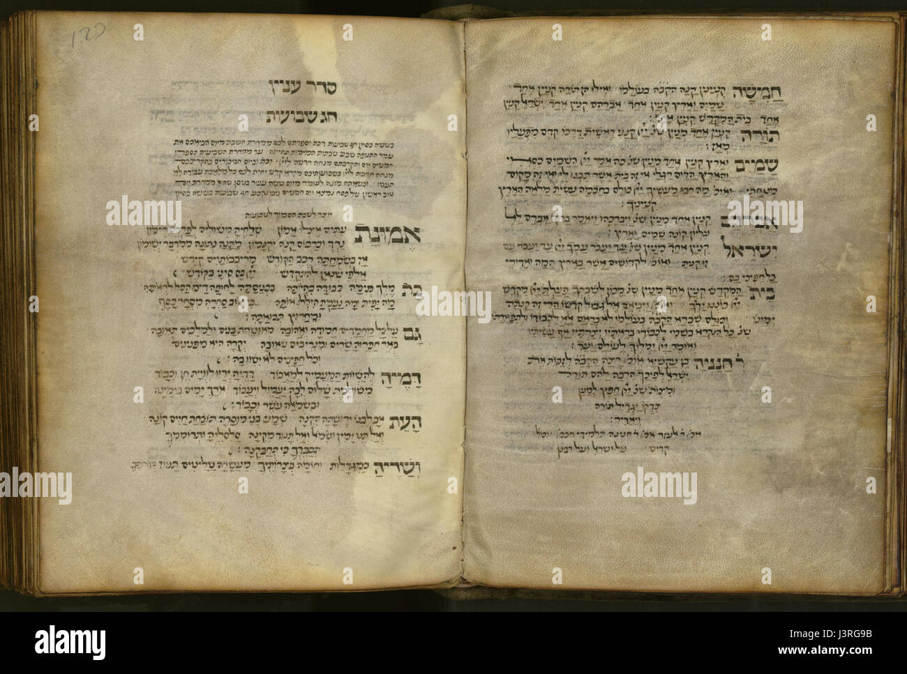 An image from a Jewish Roman Prayer Book, showcasing religious texts ...