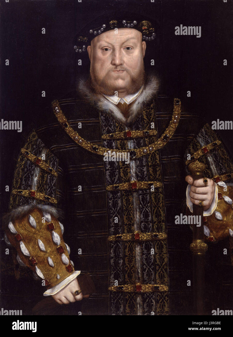 This portrait of King Henry VIII, from the National Portrait Gallery, captures the Tudor monarch ...