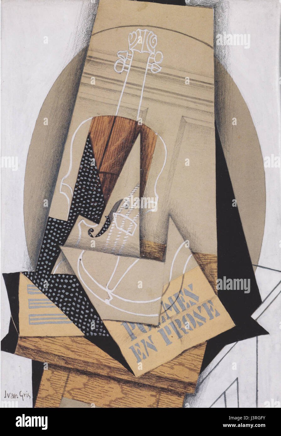 This painting by Juan Gris, titled 'Komposition mit Violine', is a ...