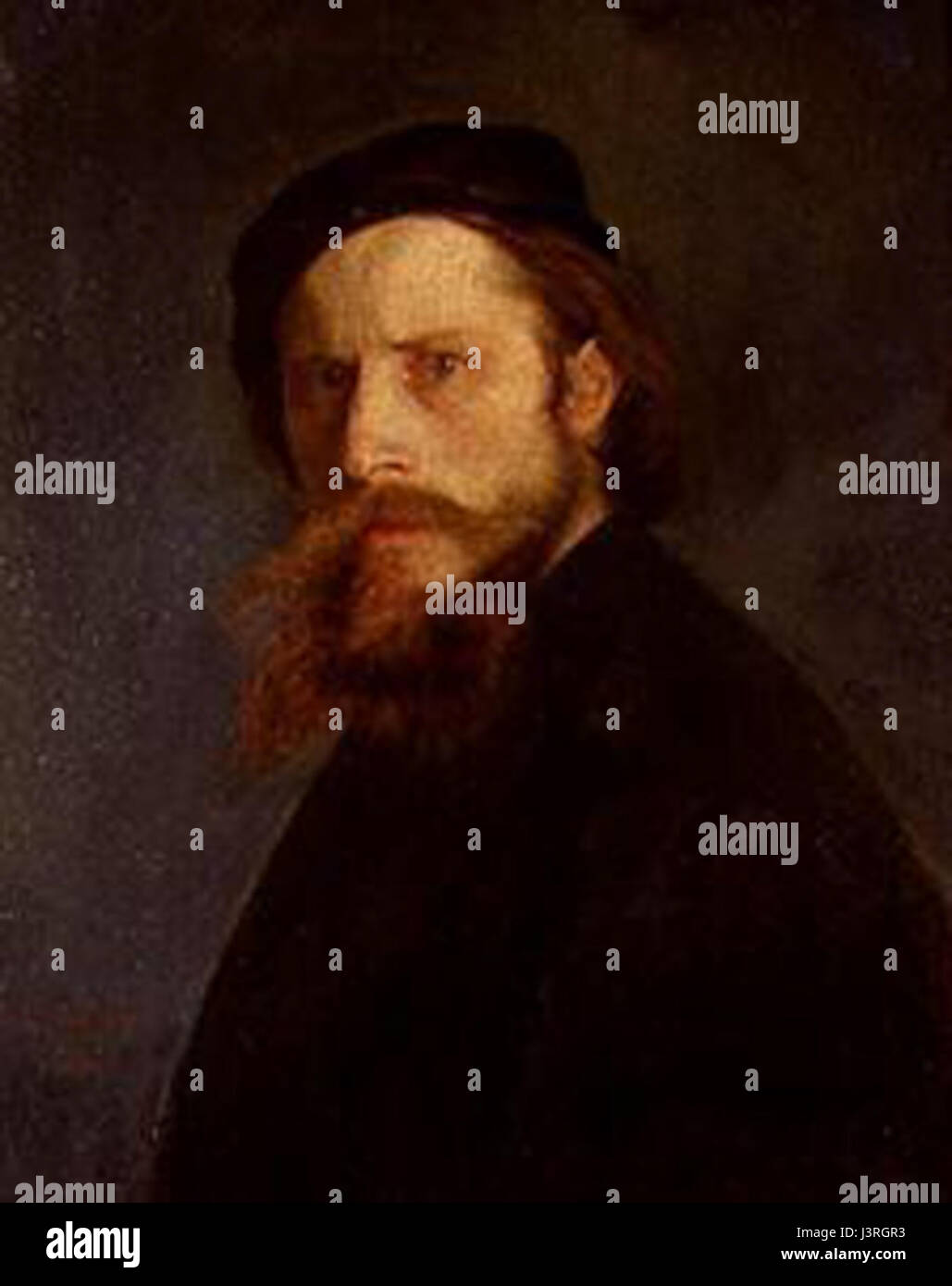 Karl Haider Selbstbildnis 1875 Stock Photo - Alamy