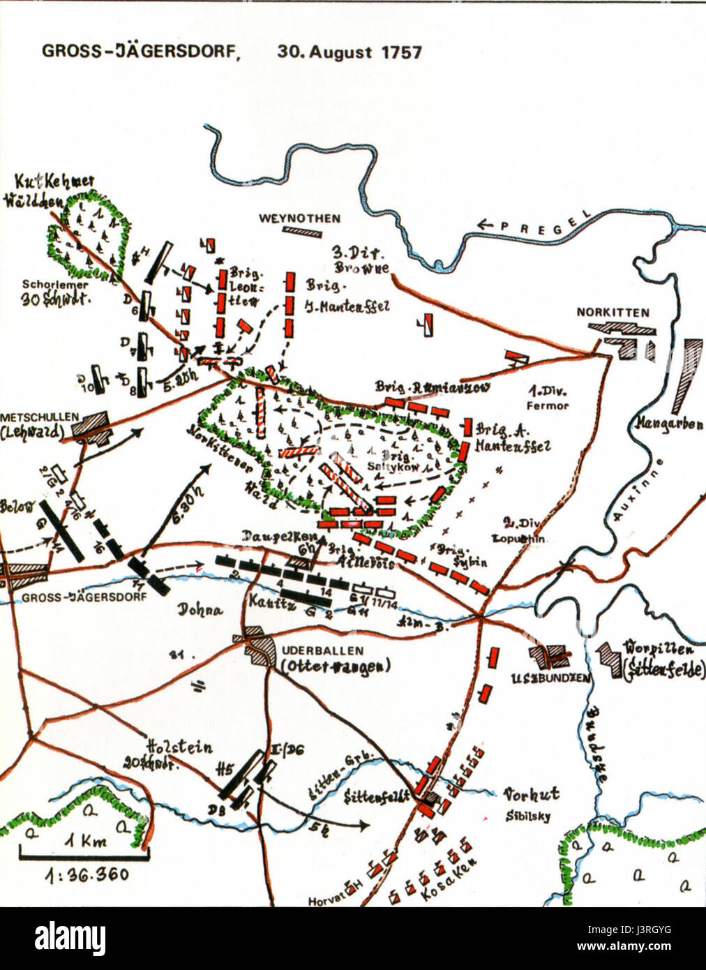 Karte Gross Jaegersdorf is a historical map detailing the area of Gross ...