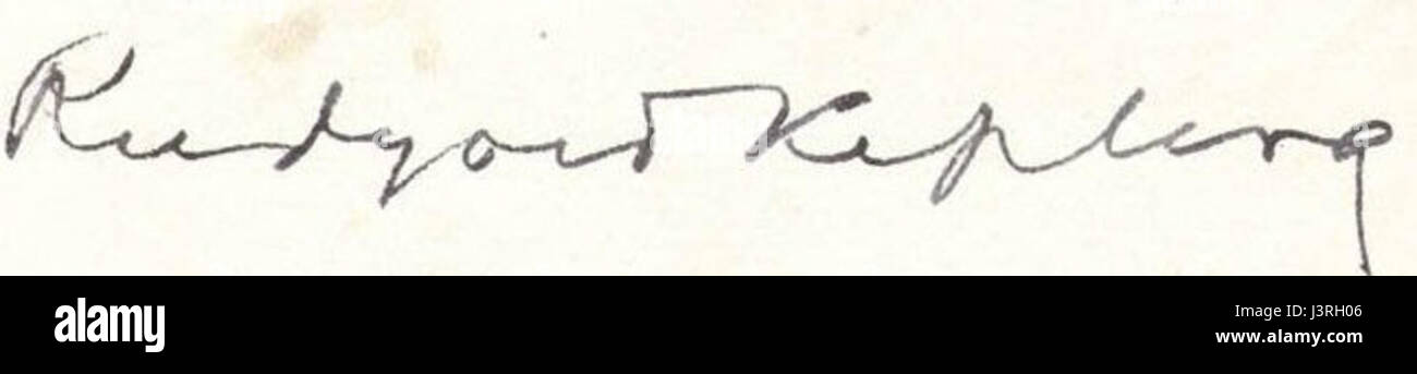 Kipling signature cropped Stock Photo - Alamy