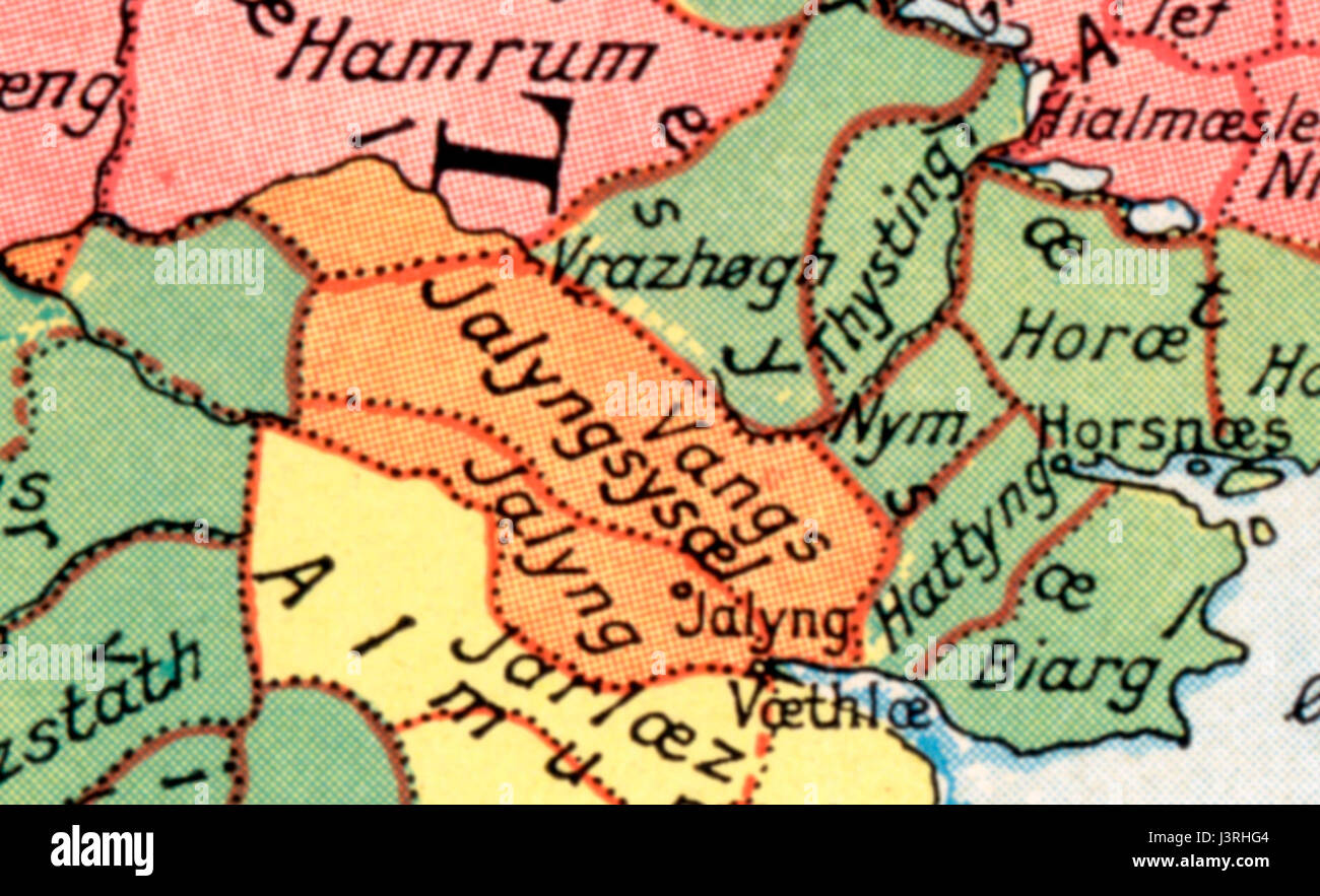 A historical depiction of Jellingsyssel, Denmark, during medieval times ...