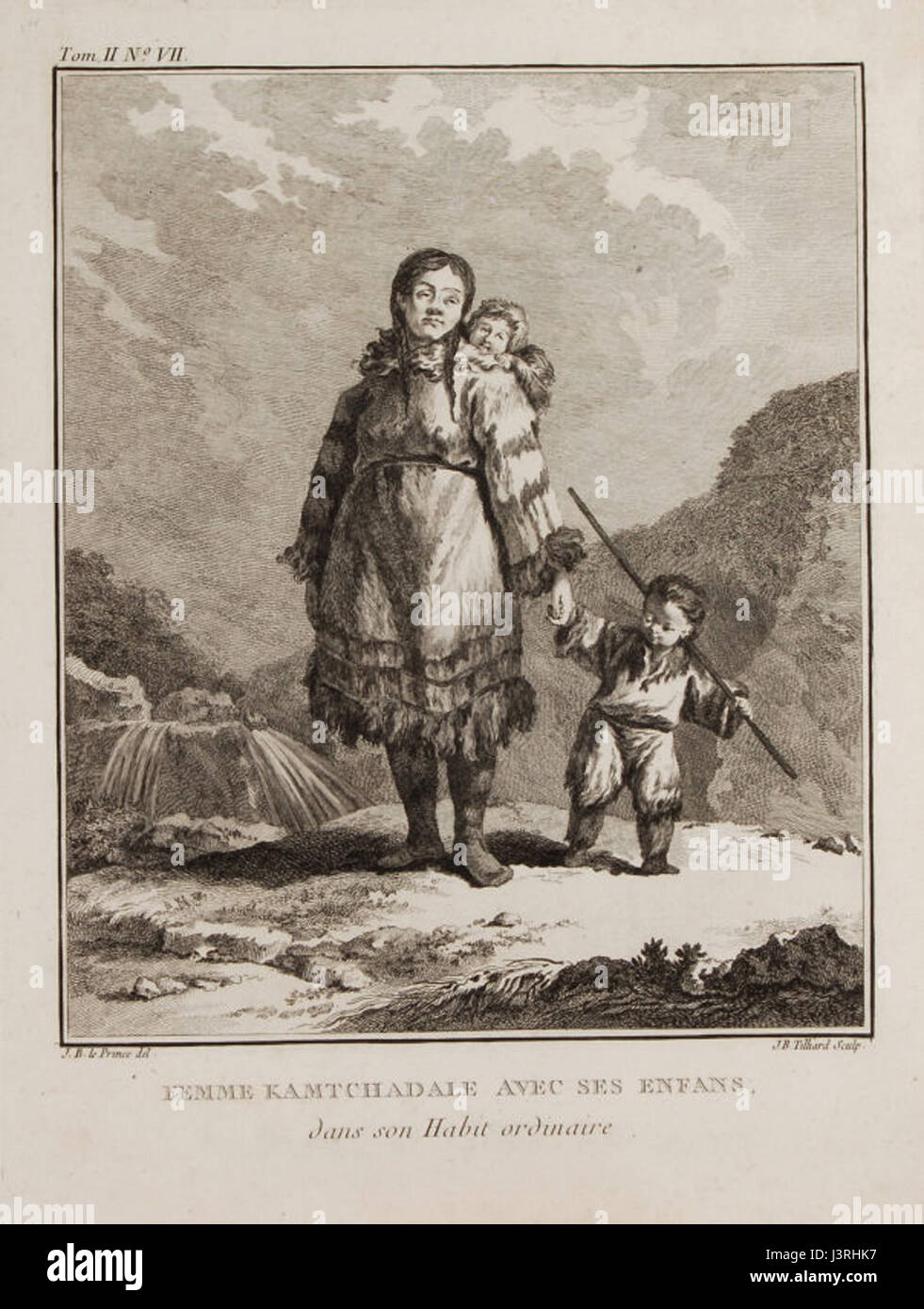 This artwork by Jean Baptiste Tilliard depicts a Kamchatka woman in ...
