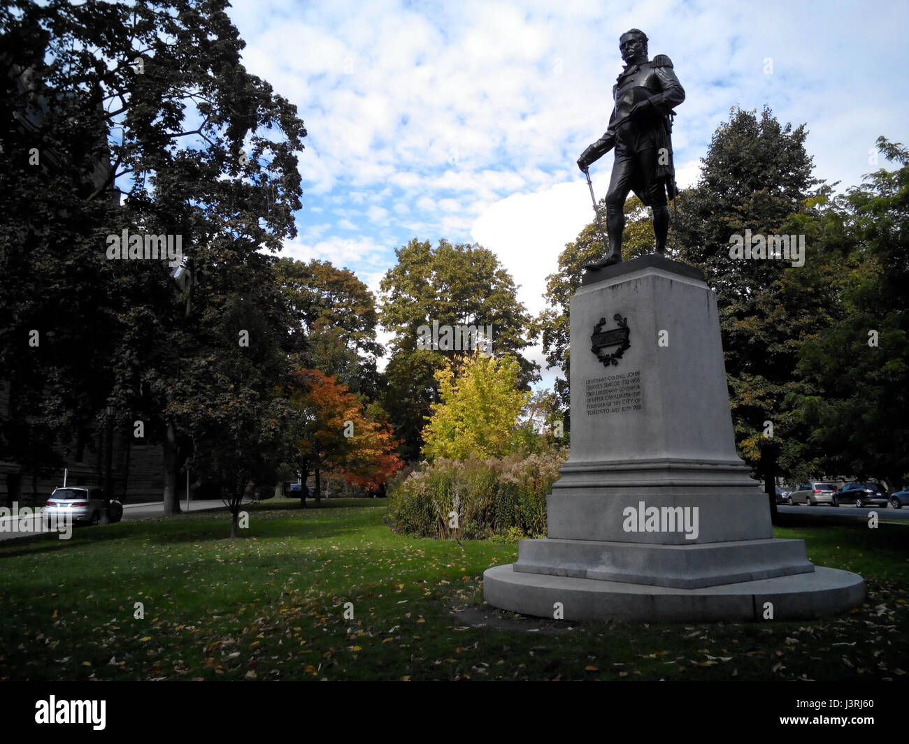 The John Graves Simcoe Monument is a tribute to the first Lieutenant ...