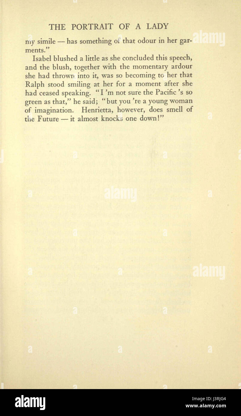 *James, The Portrait of a Lady* (vol. I, p. 131) is a literary work ...